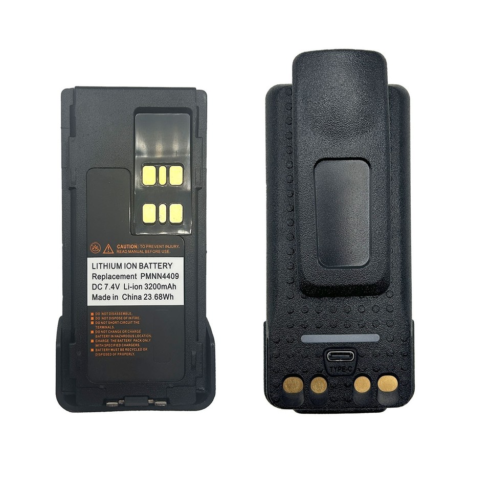 3x 3200mAh PMNN4409 USB-C Li-ion Battery for XPR7550e XPR3500 APX4000 ...
