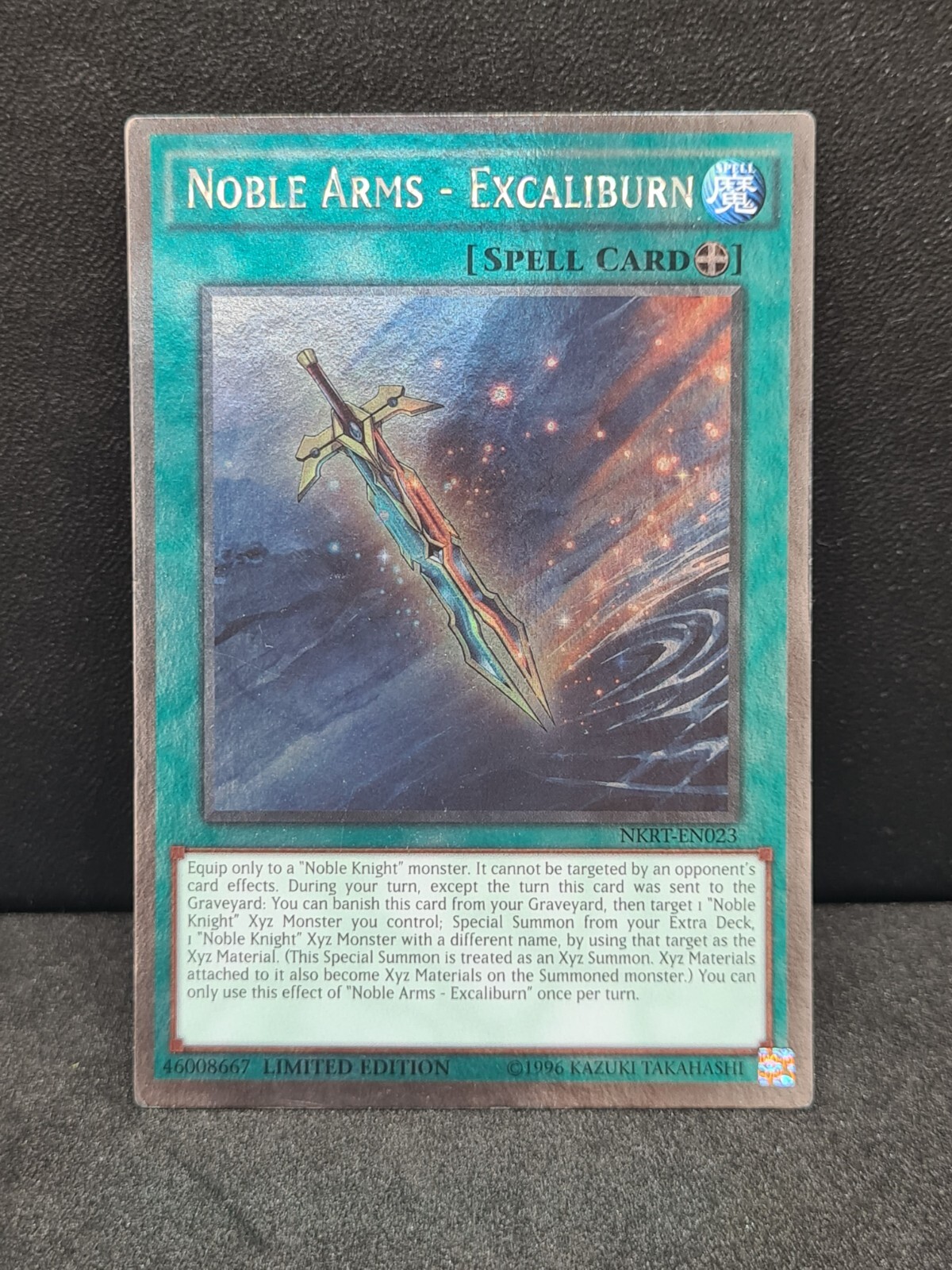 Yugioh Noble Arms - Excaliburn Spell Platinum Rare NKRT-EN023 NM | eBay ...
