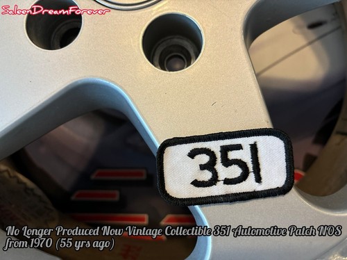 RARE VINTAGE ORIGINAL 351 AUTOMOTIVE EMBROIDERED PATCH FORD MUSTANG ...