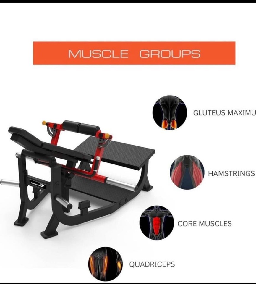Hip Thrust Glute Drive Machine with Plate Holders - Weight Loaded ...