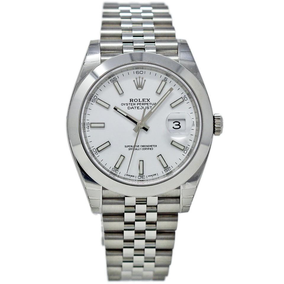 Rolex New Datejust 41 126300 41mm Steel White Index 2020 Box/Paper ...