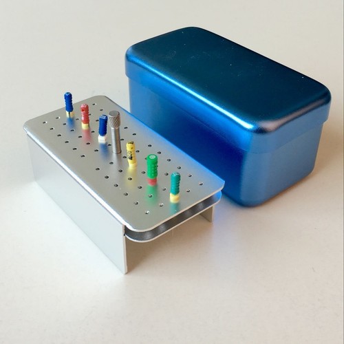 Blue 60 Holes Dental Disinfection Box Autoclave Case For Endo Files ...