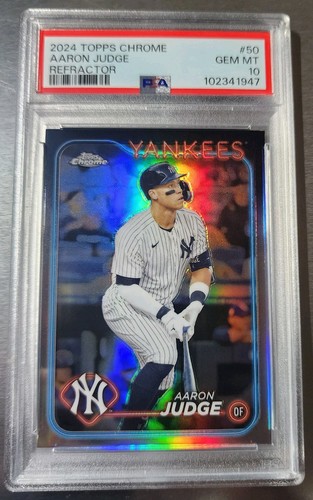 Aaron Judge 2024 Topps Chrome Refractor PSA 10 Yankees MVP Buyback ...