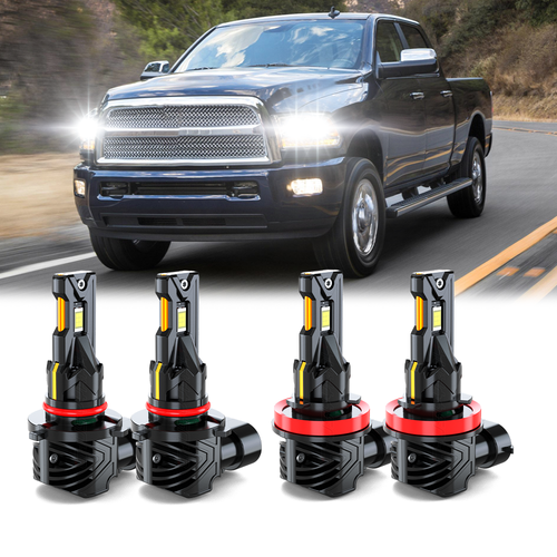 For Toyota Camry 2007- 2014 4X 9005+H11 Combo LED Headlight High Low ...