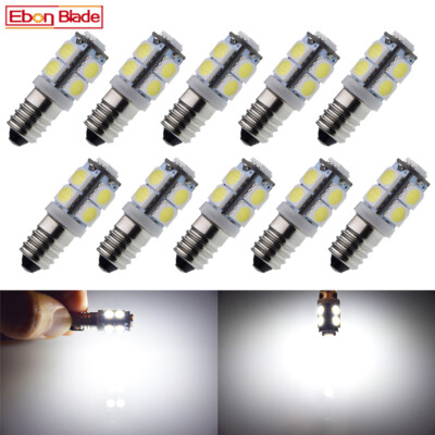 10X E10 LED Bulbs Screw Base 1447 5050 9SMD Light Lamp For Flashlight ...