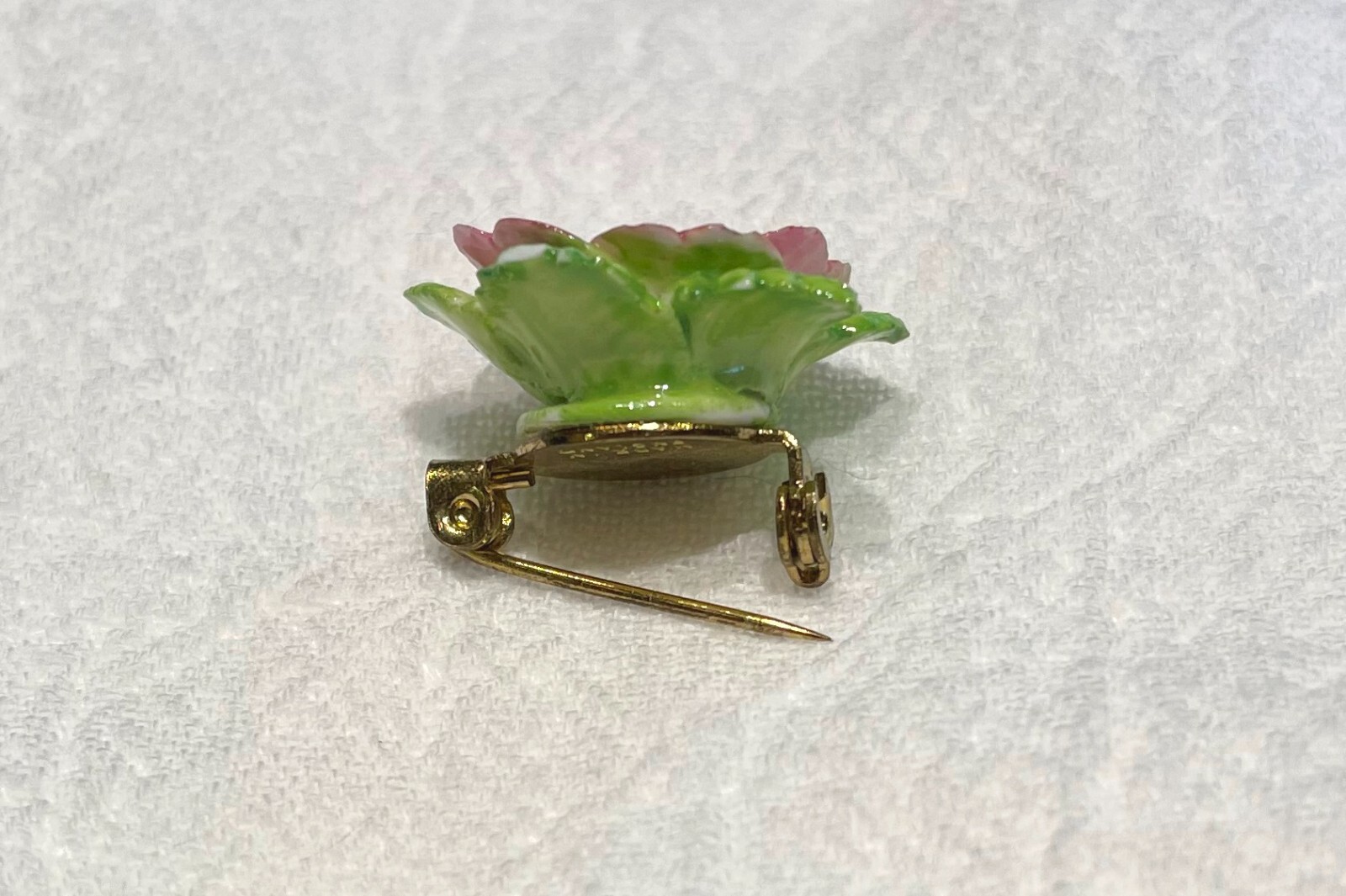 Made in England Porcelain Flower Pin – Pinkish or Lavender Colored Wild ...