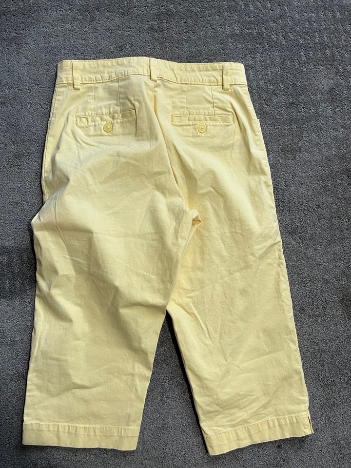 Lee Just Below at The Waist Capri Womens size 10 Capris Yellow Pants ...