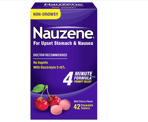 Nauzene Nausea Relief Chewable Tablets Wild Cherry Flavor, 42 Ct | eBay