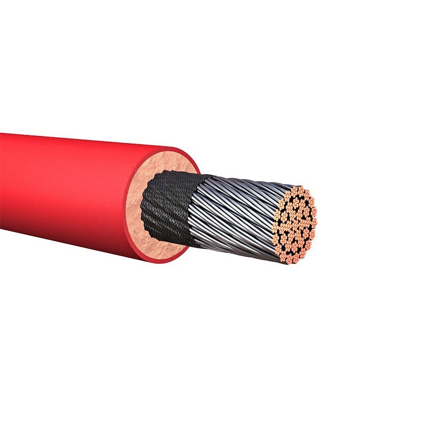 500' 2 AWG Jumper Lead Wire Portable Power Cable Red 5kV/15kV | eBay