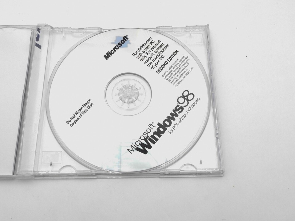 MICROSOFT WINDOWS 98 SECOND EDITION FULL OPERATING SYSTEM WITH PRODUCT ...