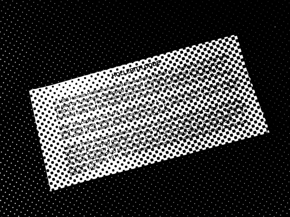 Vintage IBM 80 Character Punch Card 5081 Unpunched & Non-Vintage Code ...