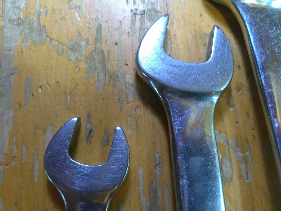 USA OLD UNDERLINE 1966 1967 LOT 7 SNAP ON SAE OPEN BOX END WRENCH SET 1 ...