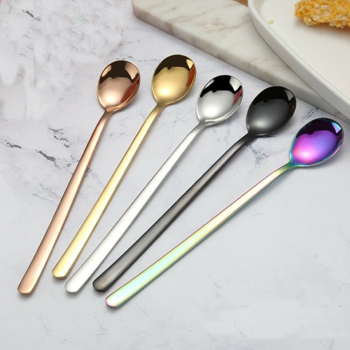 👗 8 Pieces Long Handle Ice Scoop Coffee Cold Drink Mixing Spoon Ice ...