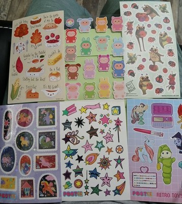 Postix Hallmark Stickii Violette Assorted Stickers Lot Of 10 Seasonal ...