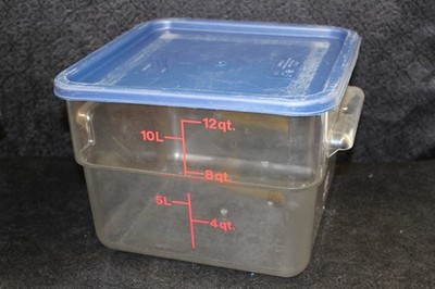 Cambro 12 Qt Food Storage Container with Lid – Clear NSF – Commercial ...