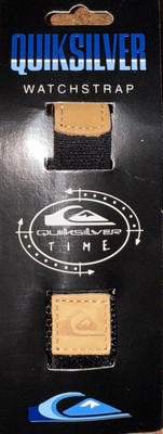 Vintage Quiksilver Time Watchstrap Watch band Hook And Loop 20mm black ...