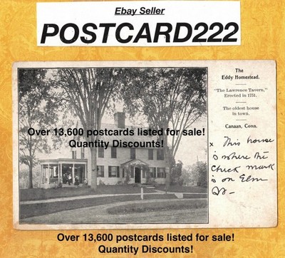 CT Canaan 1908-29 antique postcard EDDY HOMESTEAD HOUSE Connecticut | eBay