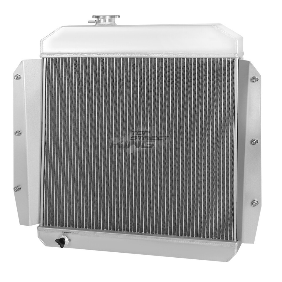 3-Row Aluminum Racing Radiator 12V Fan Shroud for Chevy GMC 100 150 I6 ...