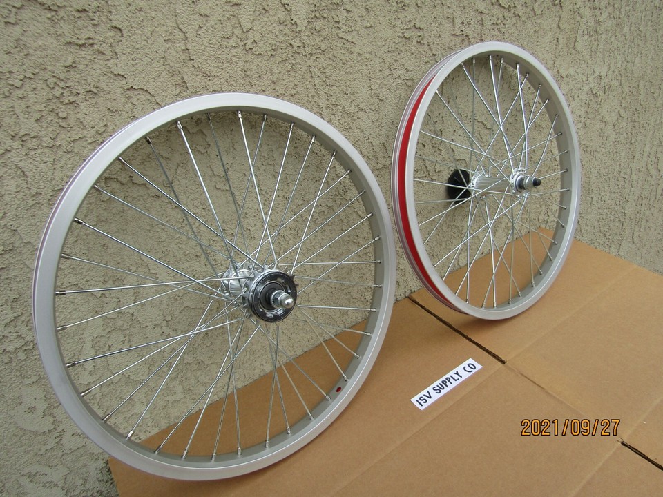 NEW ALUMINUM BICYCLE RIM SET FOR 20'' BMX , GT, MONGOOSE,DINO, TRICYCLE ...