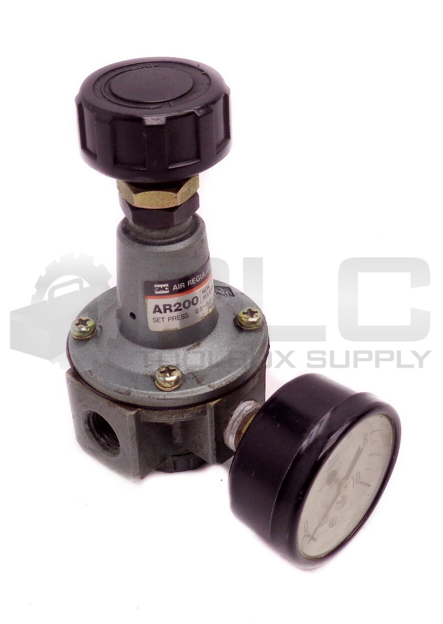 SMC AR200 PNEUMATIC AIR REGULATOR 0.5-8.5kgf/cm 7-120PSI W/GAUGE | eBay