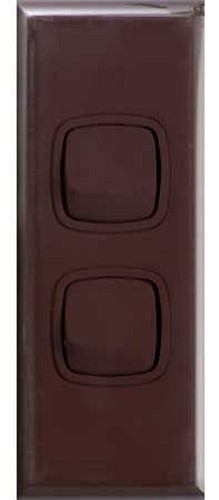 HPM XL ARCHITRAVE 2-GANG ROCKER SWITCH 10A 240V 2-Way, Flush Mounted ...