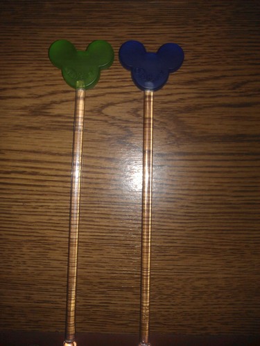 Disney Mickey Mouse Plastic Drink Cocktail Stirrers Swizzle Sticks Set ...