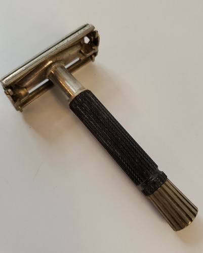 VTG 1968 Gillette Black Handle Super Speed DE Double Edge TTO Safety ...