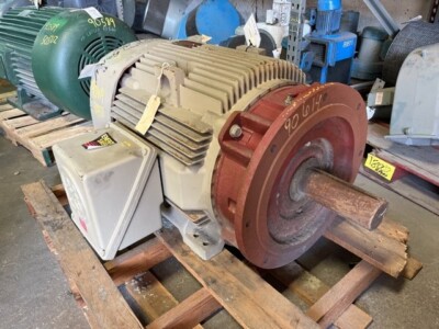 125 HP General Electric AC Electric Motor 1800 RPM Fr 444TD TEFCBB 460 ...