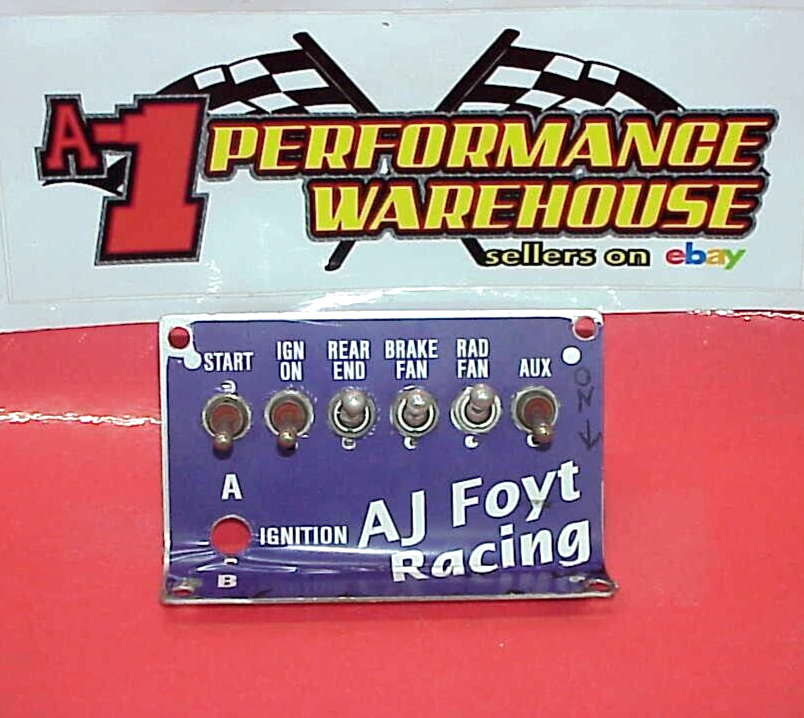 AJ Foyt Racing Switch Ignition Panel with 7 On-Off Toggle Switches ...