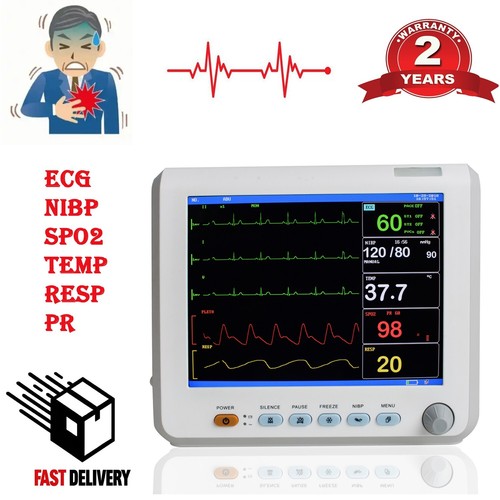US 8'' ICU CCU Vital Sign Patient Monitor ECG NIBP RESP SPO2 | eBay