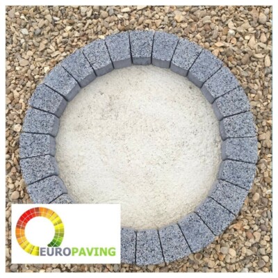 78 cm grey Circle Ring Concrete Stone Edging Brick Tree Surround Grass ...