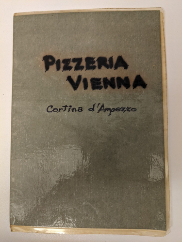 PIzzeria Vienna Menu - Cortina d'Ampezzo, Italy (~80s) | eBay