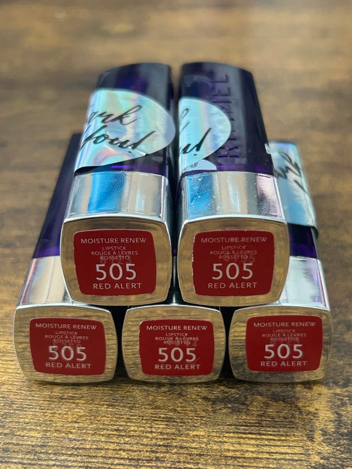 5X Rimmel Moisture Renew lipstick #505 Red Alert | eBay