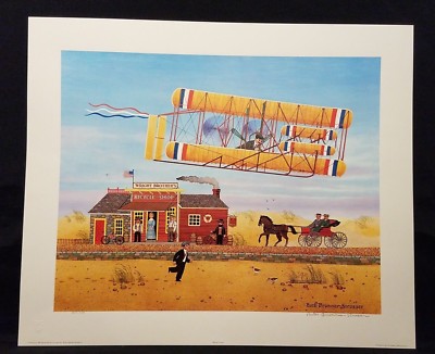 Ruth Brunner Strosser signed limited ed. lithograph "Wright Flight" 347 ...