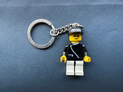 RARE VINTAGE 1980's Lego Minifigure Keychain, Police Officer, keyring ...
