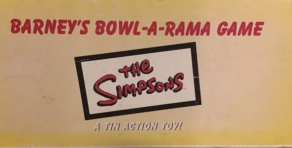 The Simpsons BARNEY'S BOWL-A-RAMA Bowling Game Simpsons Memorabilia | eBay