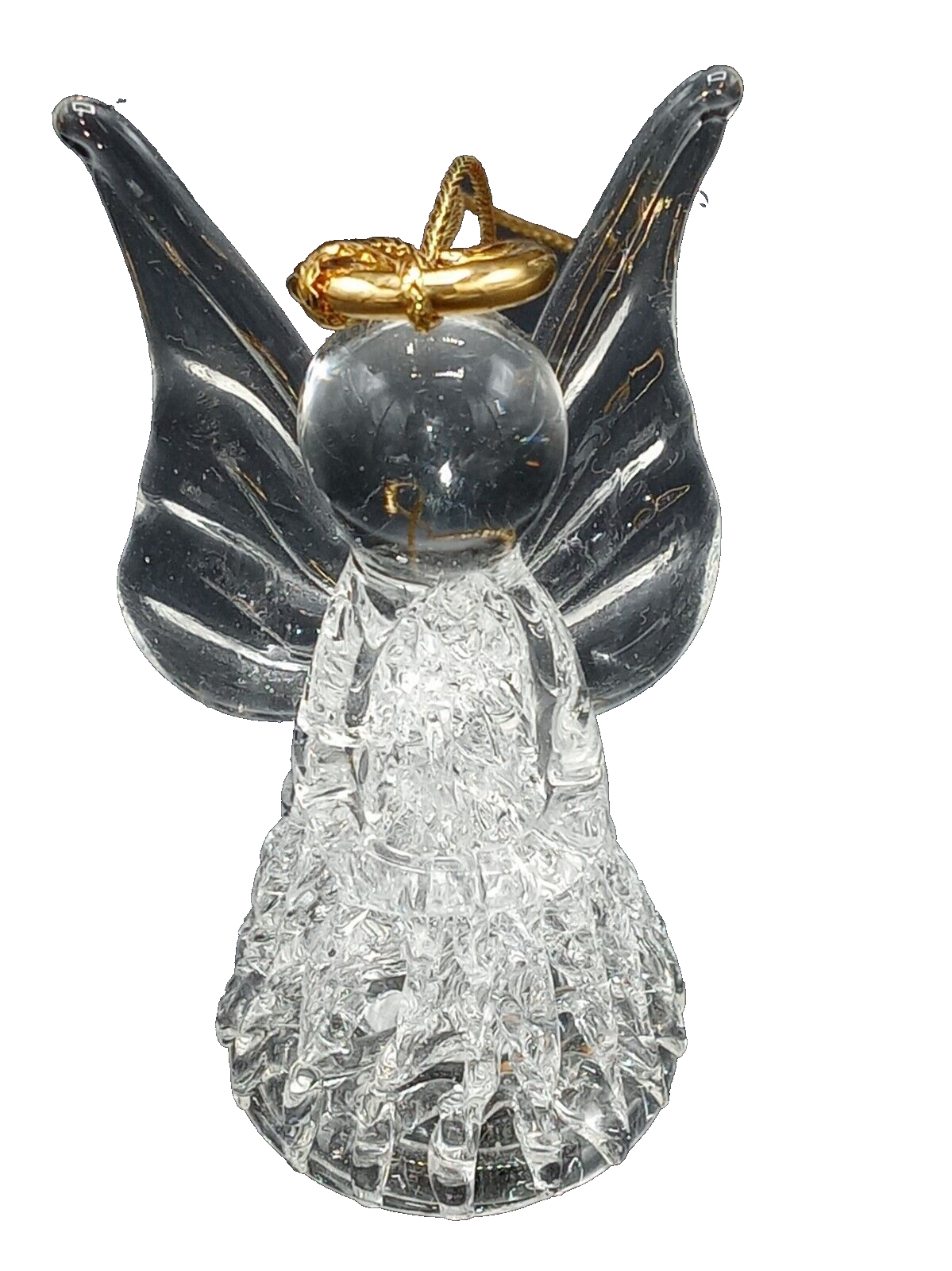 Holiday Spun Glass Angel Christmas Ornament | eBay