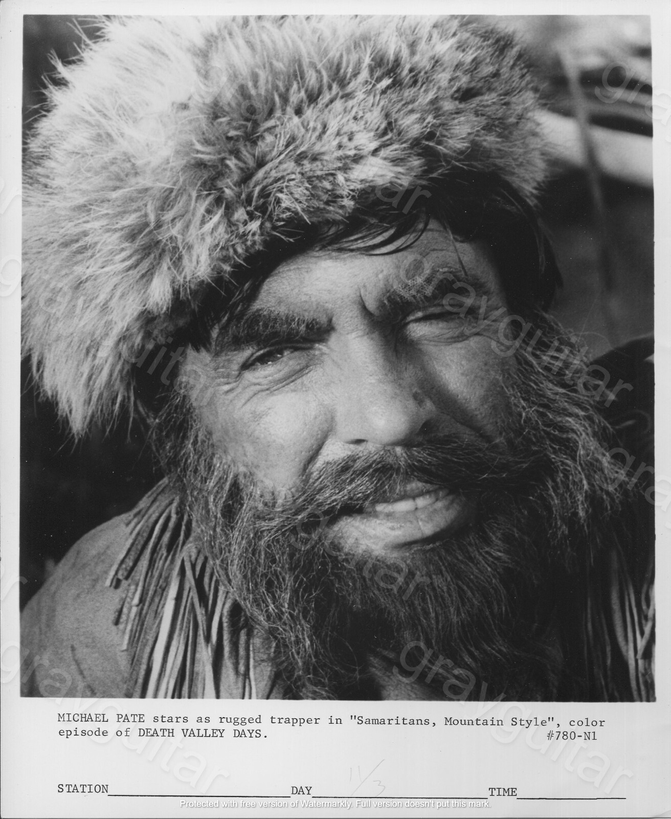 1966 Press Photo Actor MICHAEL PATE as Rugged Trapper in DEATH VALLEY ...