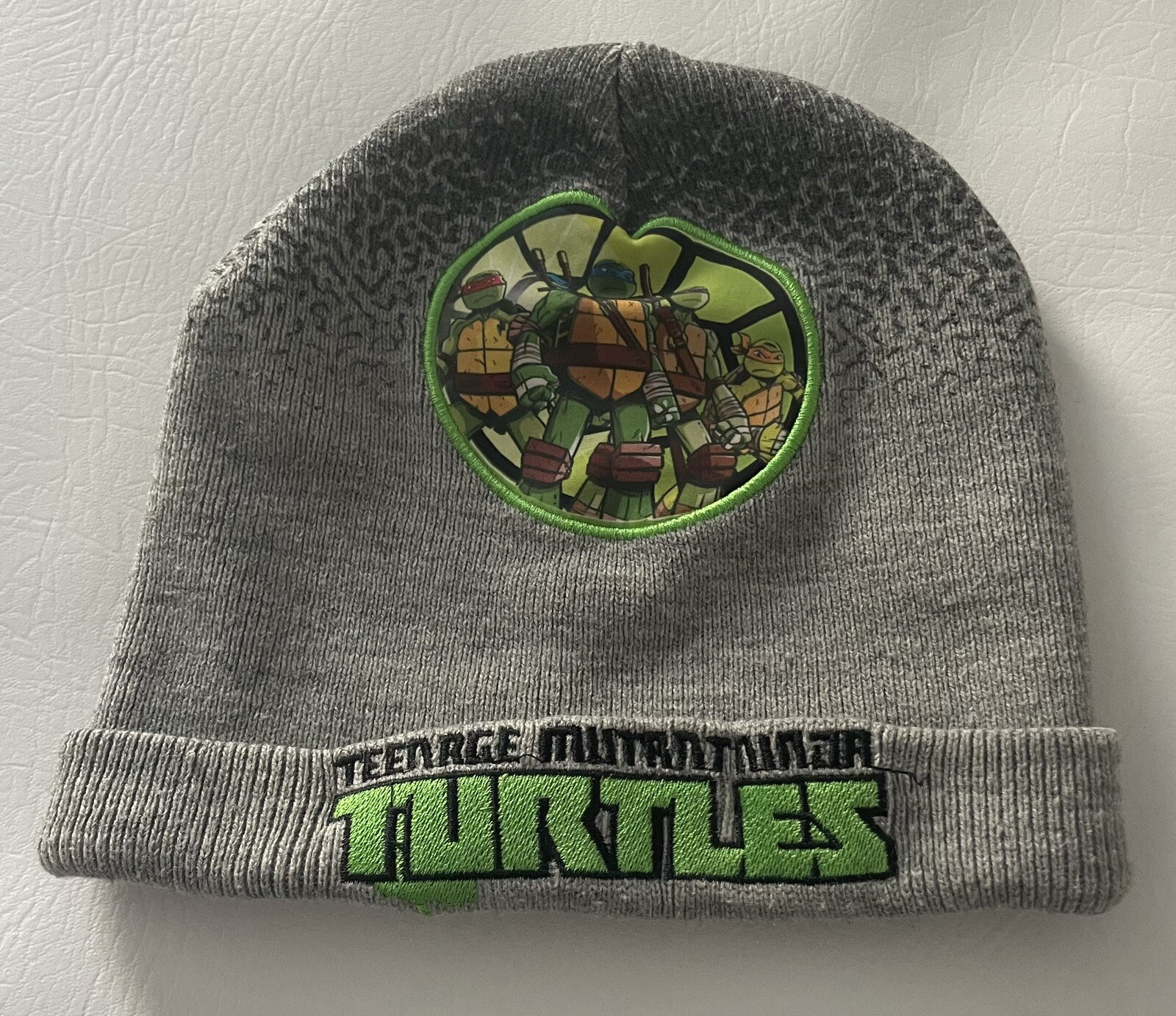 Teenage Mutant Ninja Turtles Beanie TMNT Hat Youth ONE SIZE Gray Knit ...
