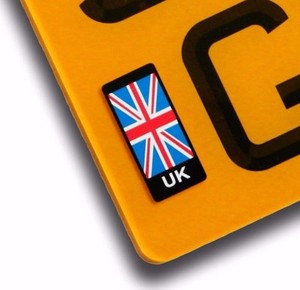 UK Union Jack British Flag Number Plate Vinyl Sticker For Motorcycle ...