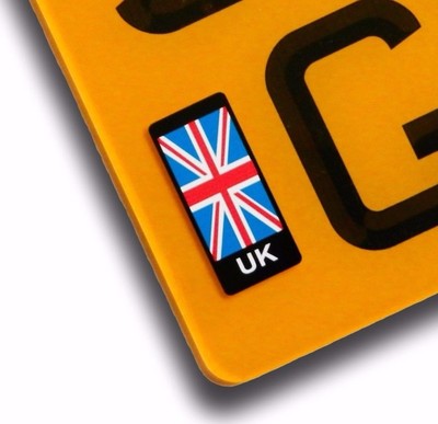 UK Union Jack British Flag Number Plate Vinyl Sticker For Motorcycle ...