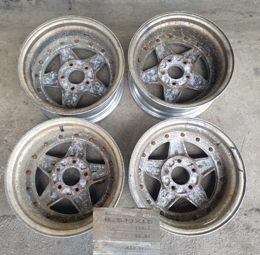 JDM WORK Ewing 5spoke 15" rims wheels for datsun 114.3X5 crown Z31 | eBay