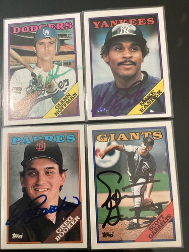 Lot of 4 Signed Topps 1988 MLB Baseball Cards - Autographed! | eBay