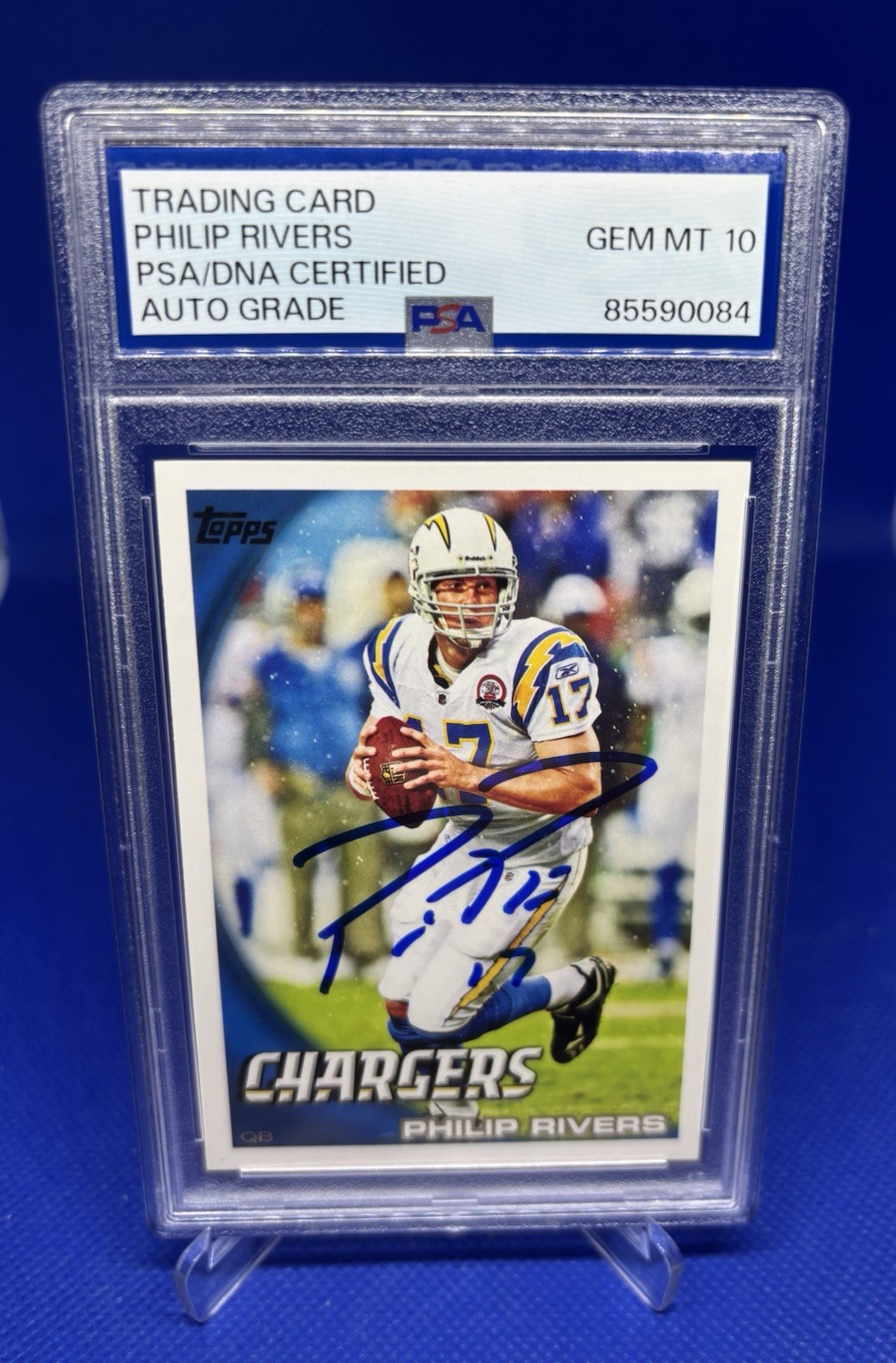 2010 Topps PHILIP RIVERS Signed PSA 10 AUTO GRADE AUTHENTIC #250 card ...