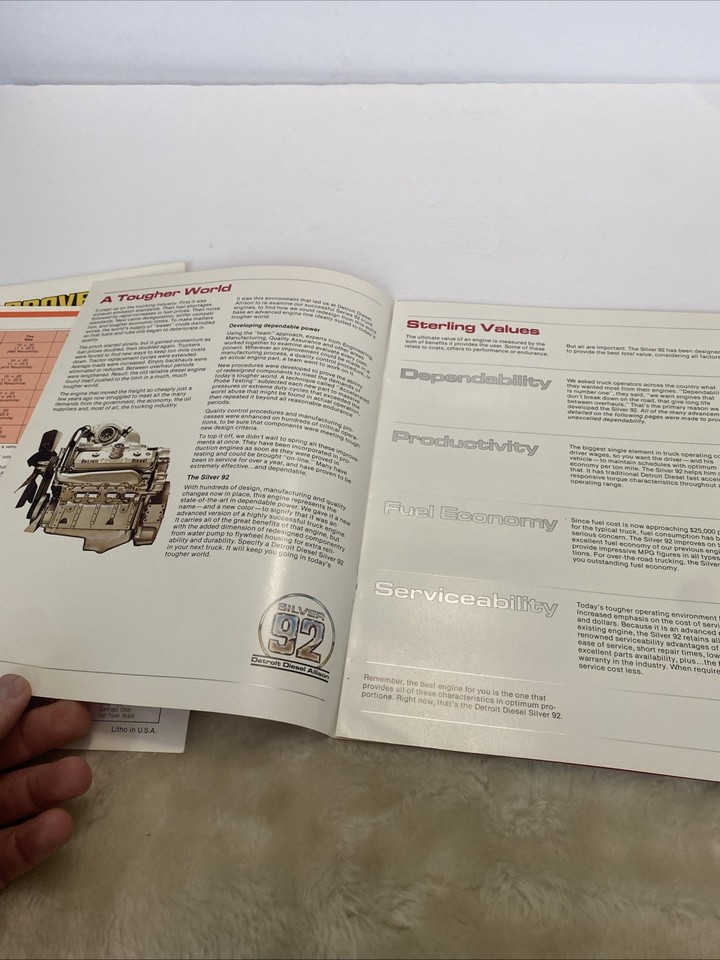 Vintage Detroit Diesel Engine Brochures 6-71 Silver 92 | eBay