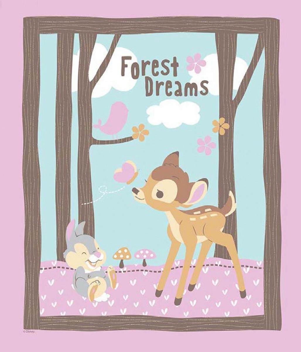 Baby Doe Drawing Kids Wall Sticker Doe With Her Fawn | MuralDecal.com