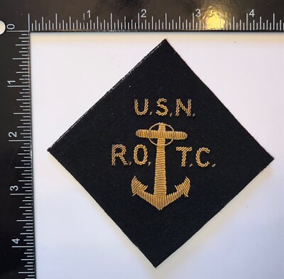 USN US Navy ROTC GOLD BULLION Patch | eBay