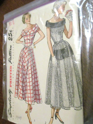 *Vintage Simplicity 2826 DRESS Sewing Pattern Size 12 B 30 | eBay
