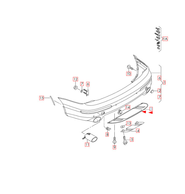 2015 Audi Q7 4L Rear Bumper Stainless Steel Guard | 4L0807835A ...