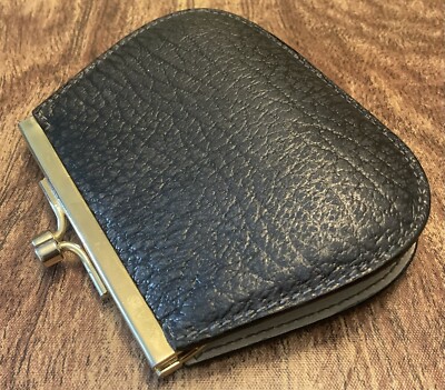 Boris of Florence Vtg Leather Kiss Lock Coin Purse Italy Italian ...